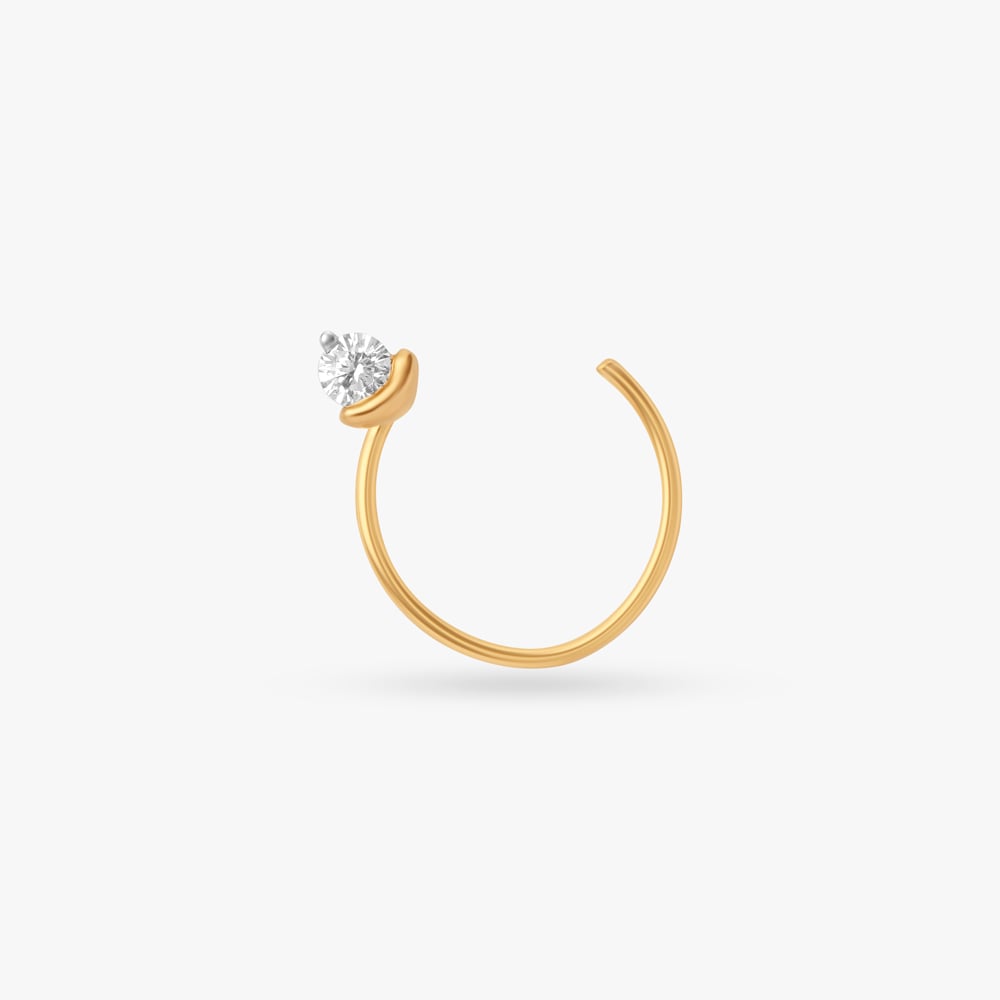Round Diamond Nose Pin