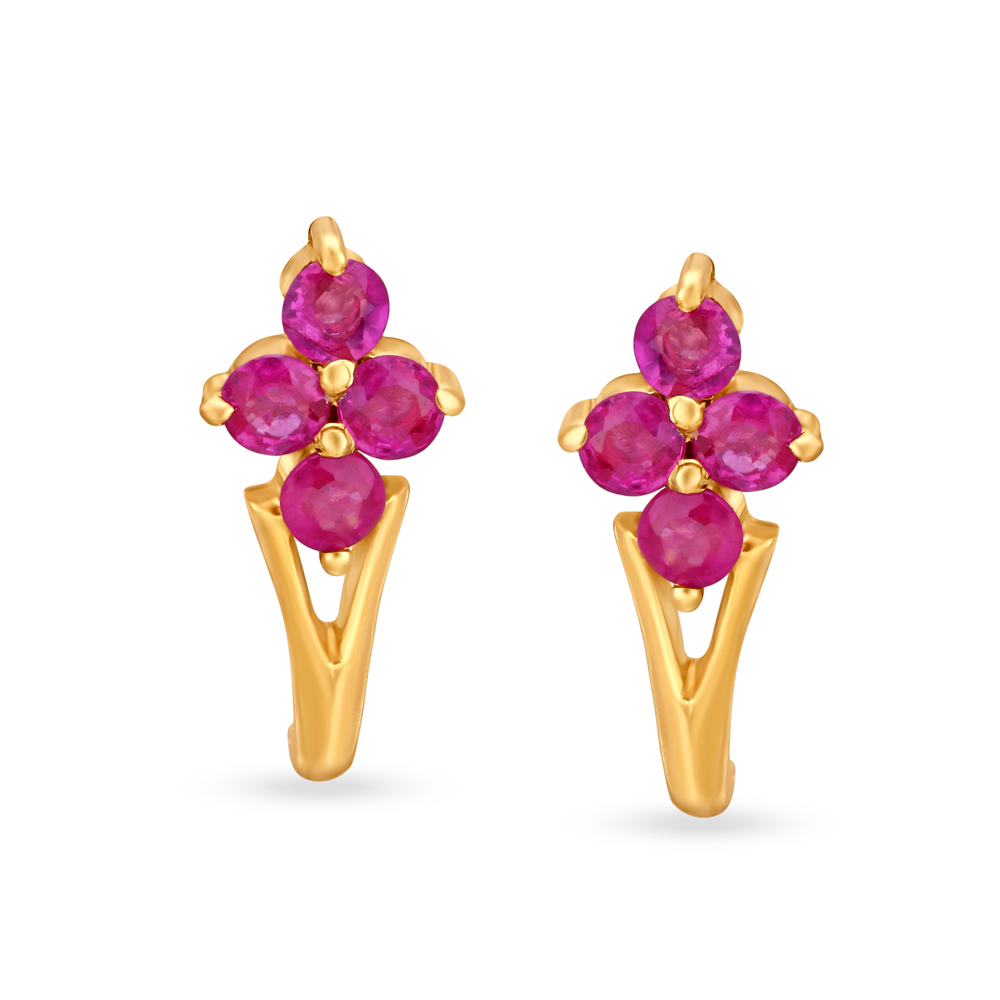 Striking Ruby Stud Earrings