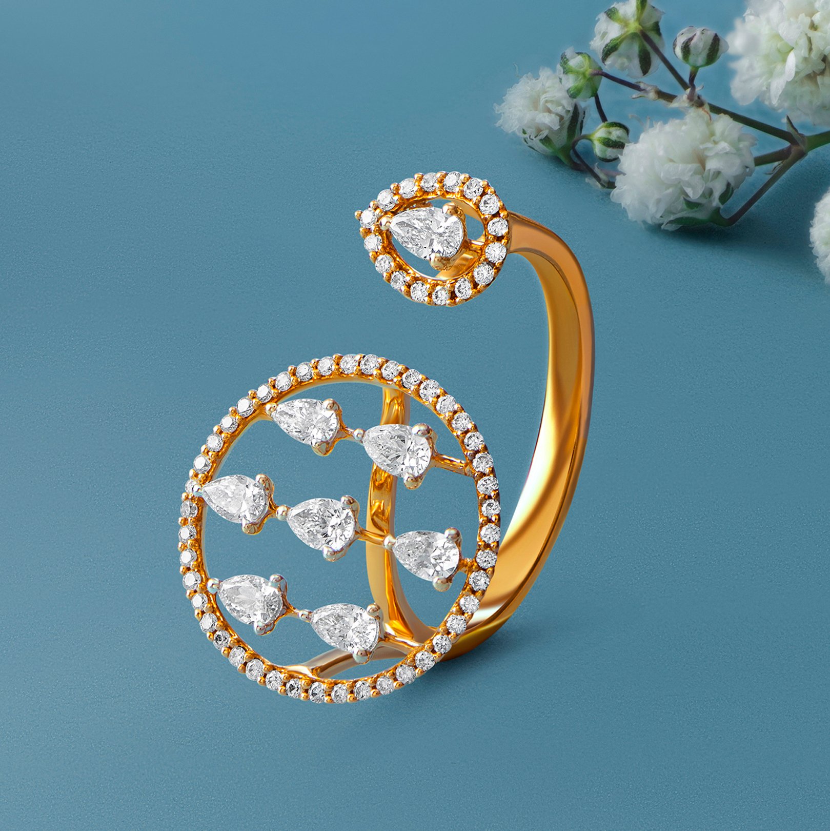 Orbit Diamond Finger Ring