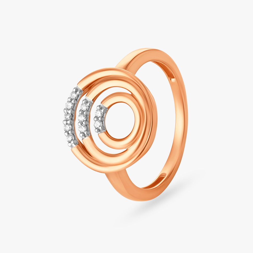 Concentric Circles Diamond Ring