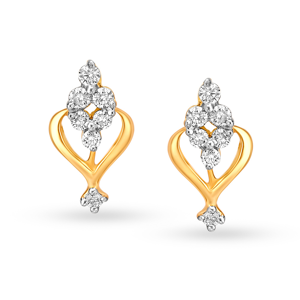 Spectacular Diamond Fancy Studs Earrings