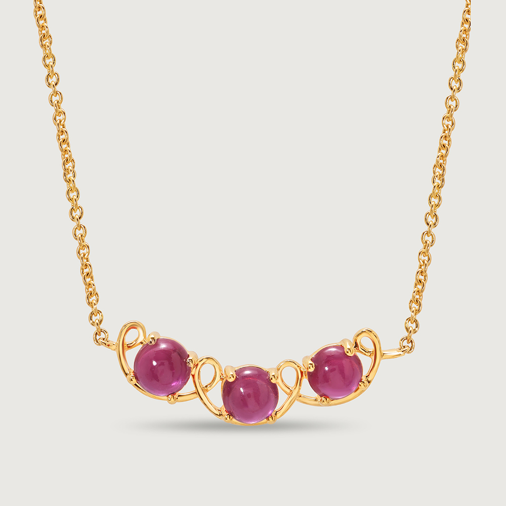 Ruby Royale Radiance 14KT Necklace