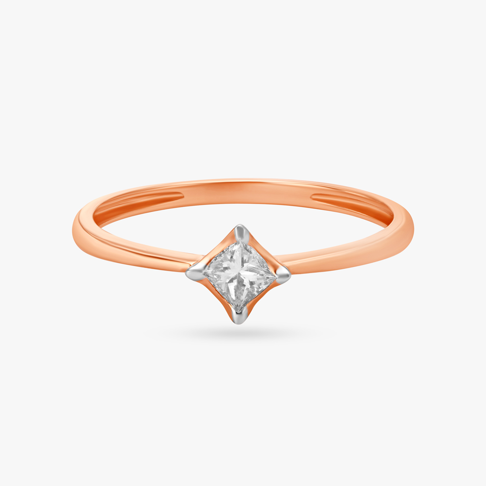 Dainty Geometric Diamond Ring