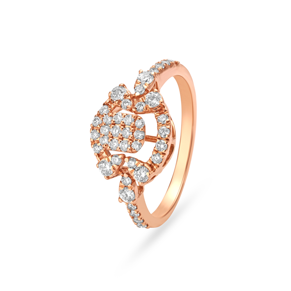Multi Stone Floral Diamond Finger Ring