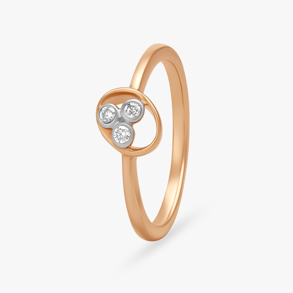 Petite Triad Diamond Ring