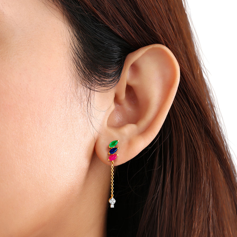 Chromatic Waterfall Drop Earrings