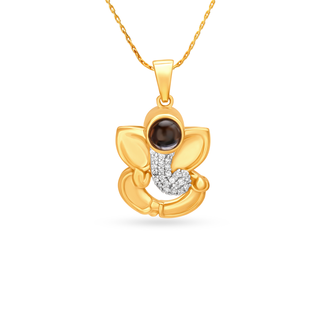 Lord Ganesh Diamond Pendant