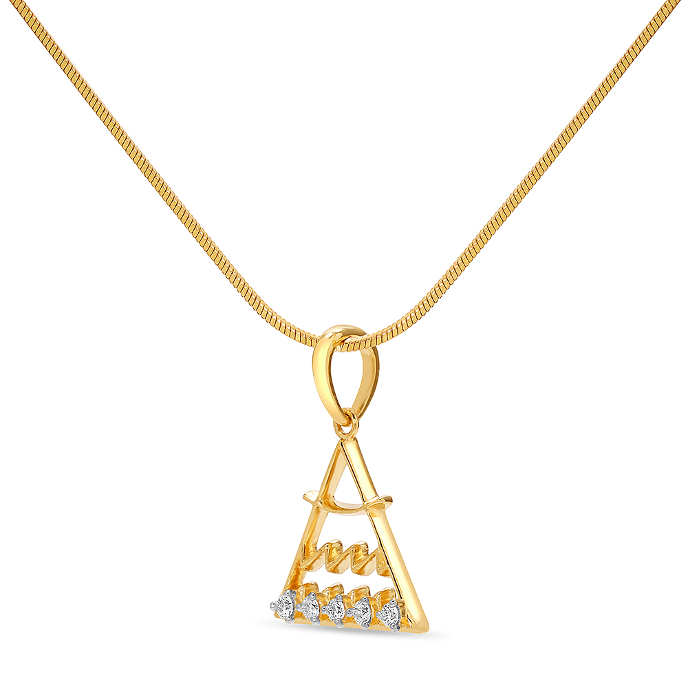 14kt Yellow Gold Aquarius Pendant