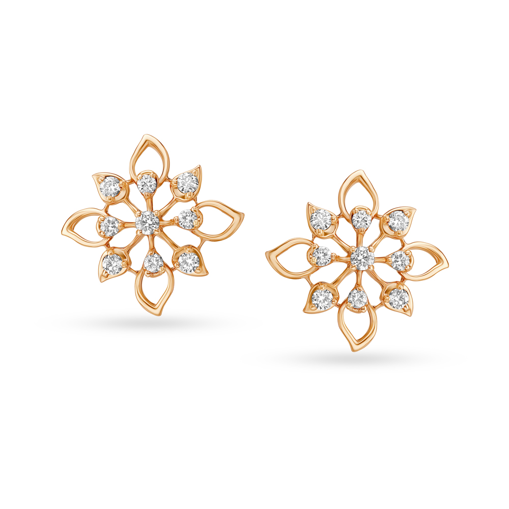 Subtle Diamond Stud Earrings
