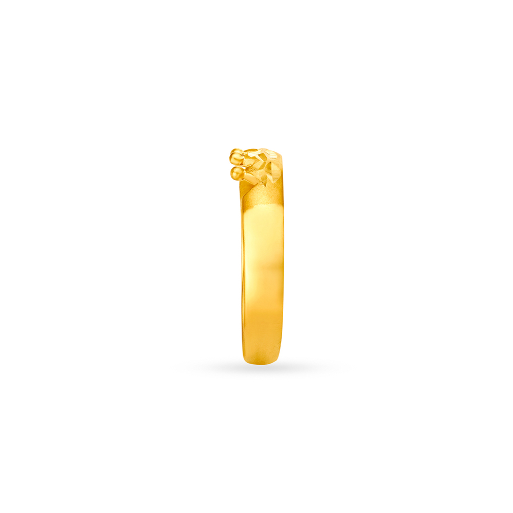 Royal Crown Gold Finger Ring for Kids