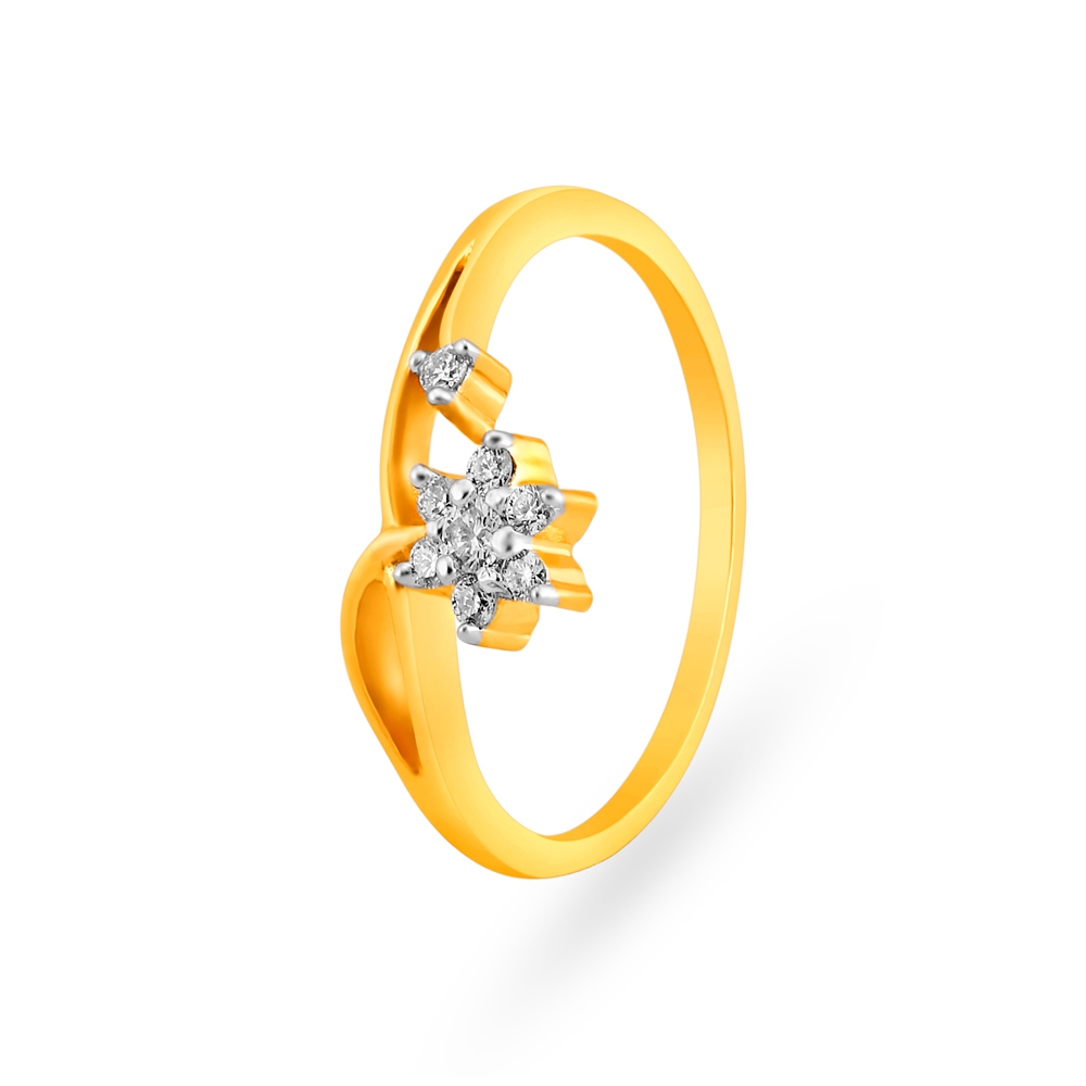 Radiant Bloom Diamond Ring