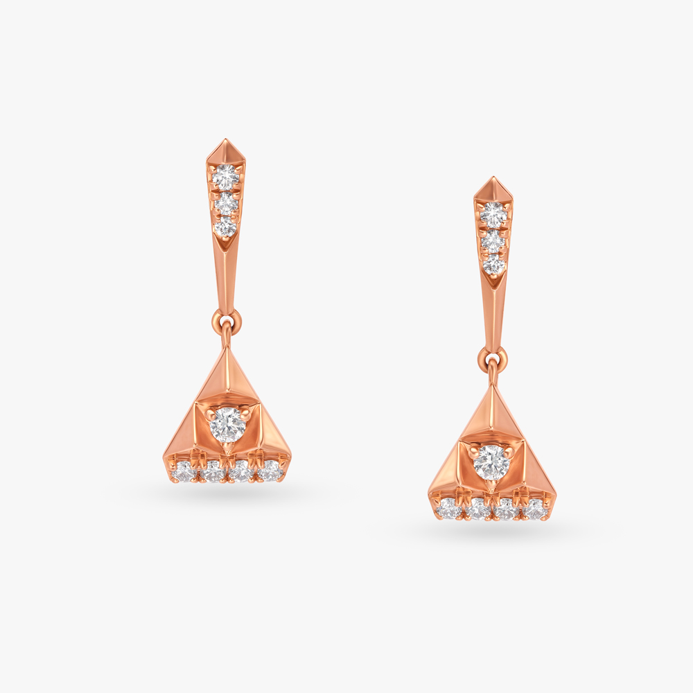 Modern Allure Diamond Drop Earrings