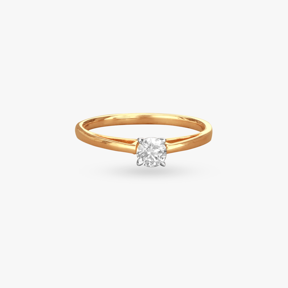 Forever Gleam Diamond Solitaire Finger Ring