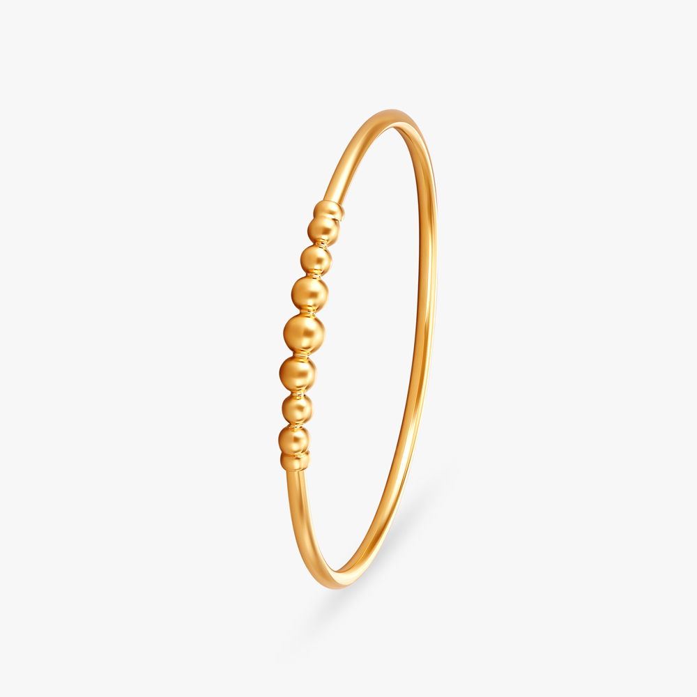 Orb Charm Gold Bangle