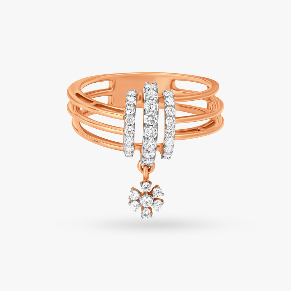 Blossoms Diamond Dangle Ring