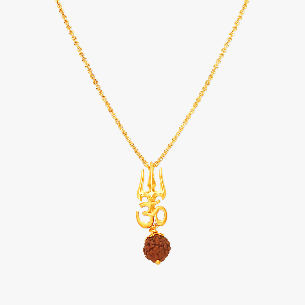 Divine Om Rudraksha Pendant with Chain