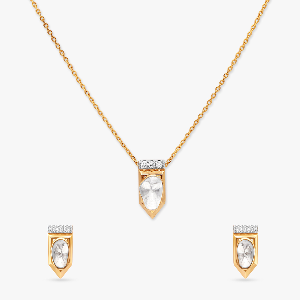 Timeless Allure Pendant with Chain and Earrings Set