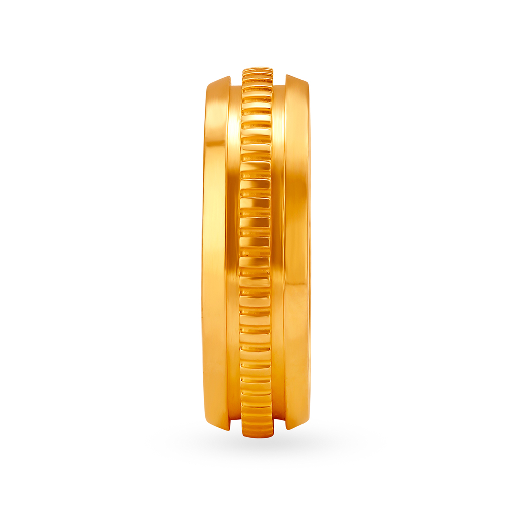 Mango Pattern Gold Finger Ring Band