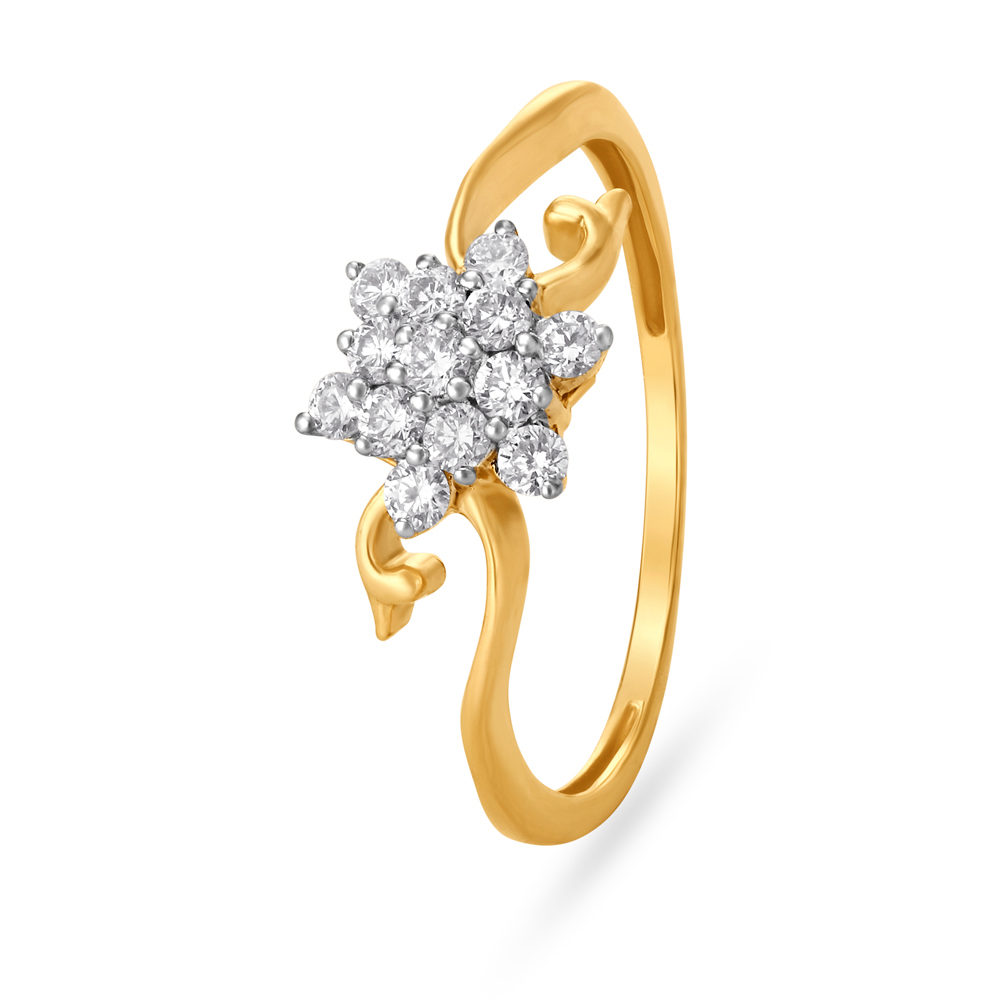 Spellbinding Floral Diamond Finger Ring