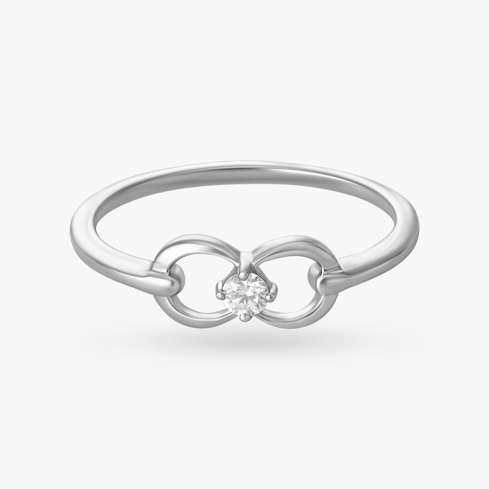 Elegant Bow Diamond Ring