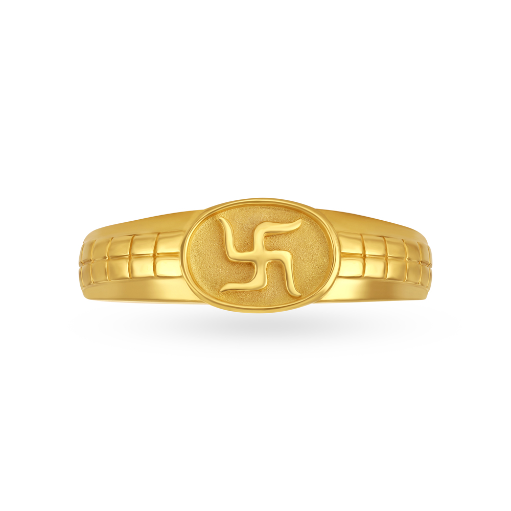 Magnificent Swastik Gold Ring