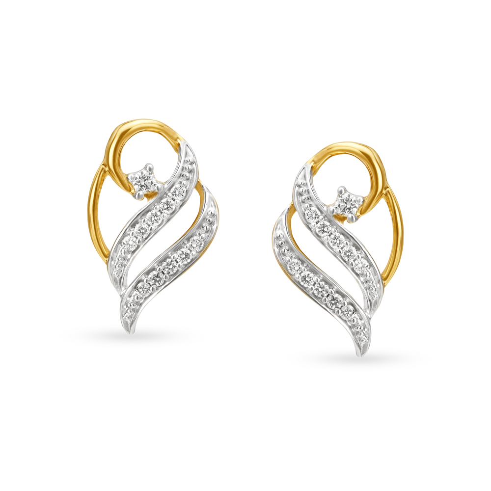 Heavenly Fancy Diamond Stud Earrings