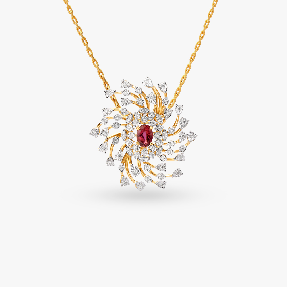 Stunning Diamond Pendant and Earrings Set
