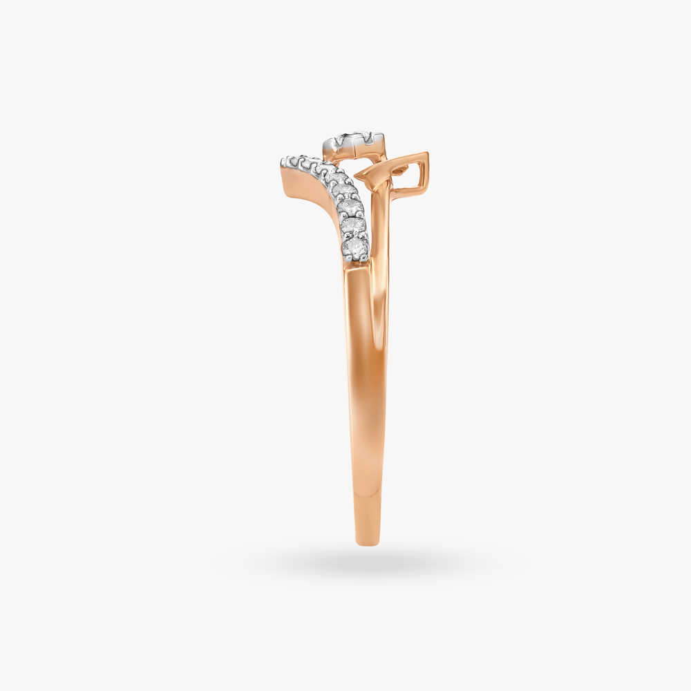 Regal Radiance Diamond Tiara Finger Ring