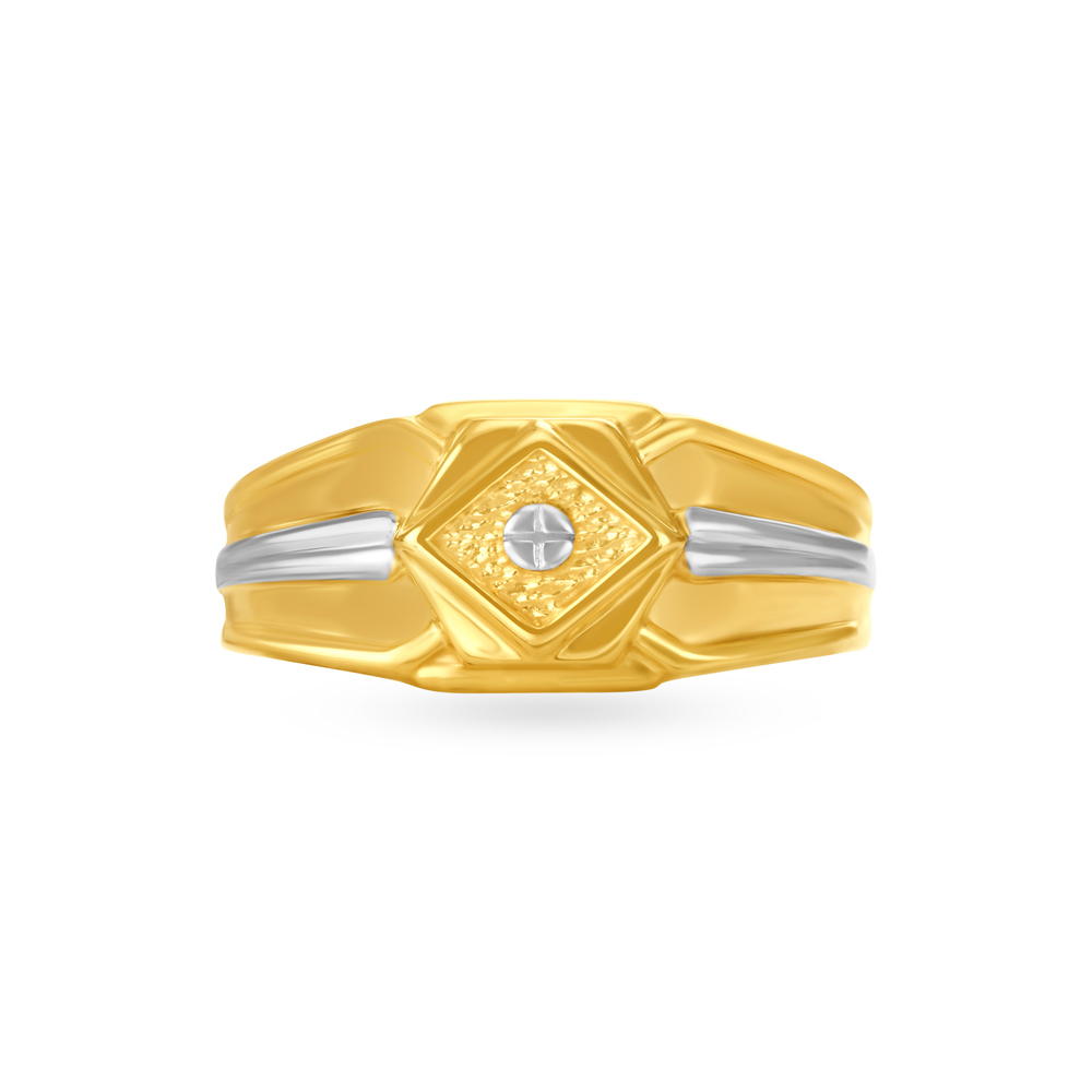 Minimalistic Sleek Gold Ring for Men