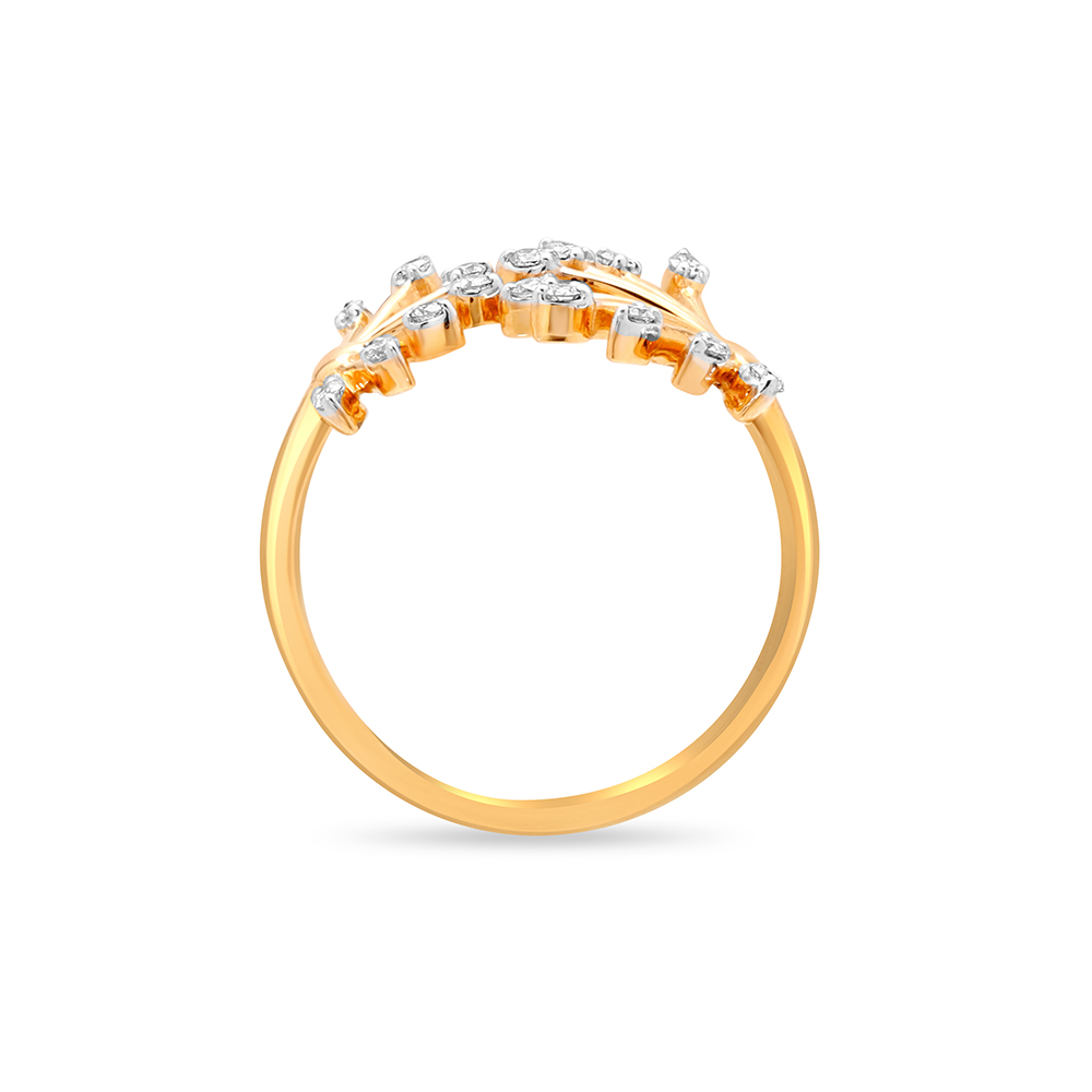 14KT Yellow Gold Dainty Dandelion Ring