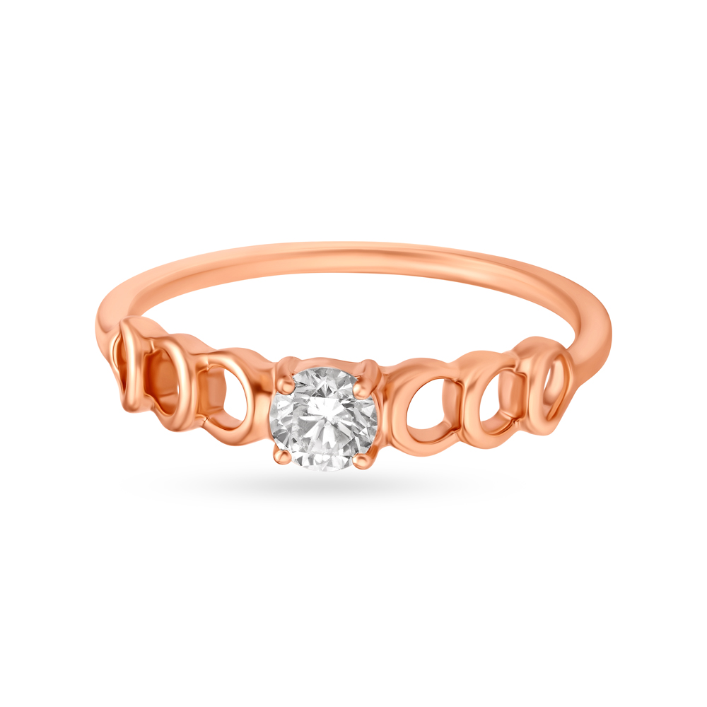 Mini Solitaire Finger Ring