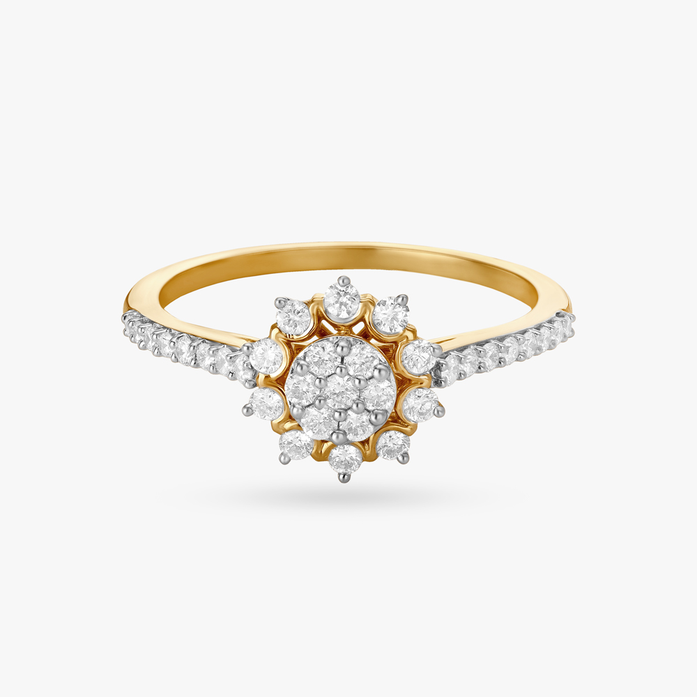 Enchanting Floral Diamond Ring