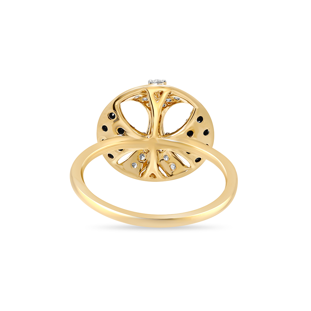 14KT Yellow Gold Classy Abstract Diamond Ring
