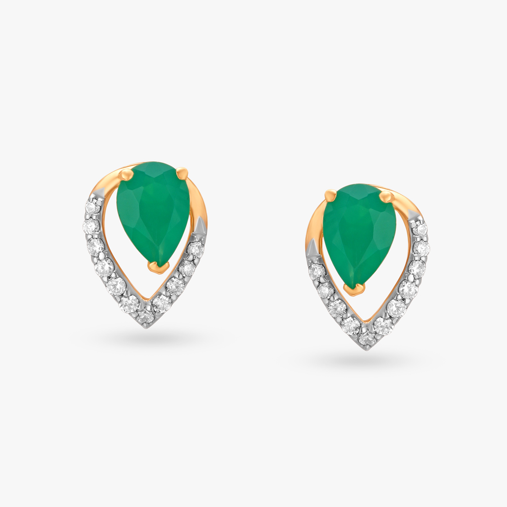 Modern Allure Diamond Stud Earrings
