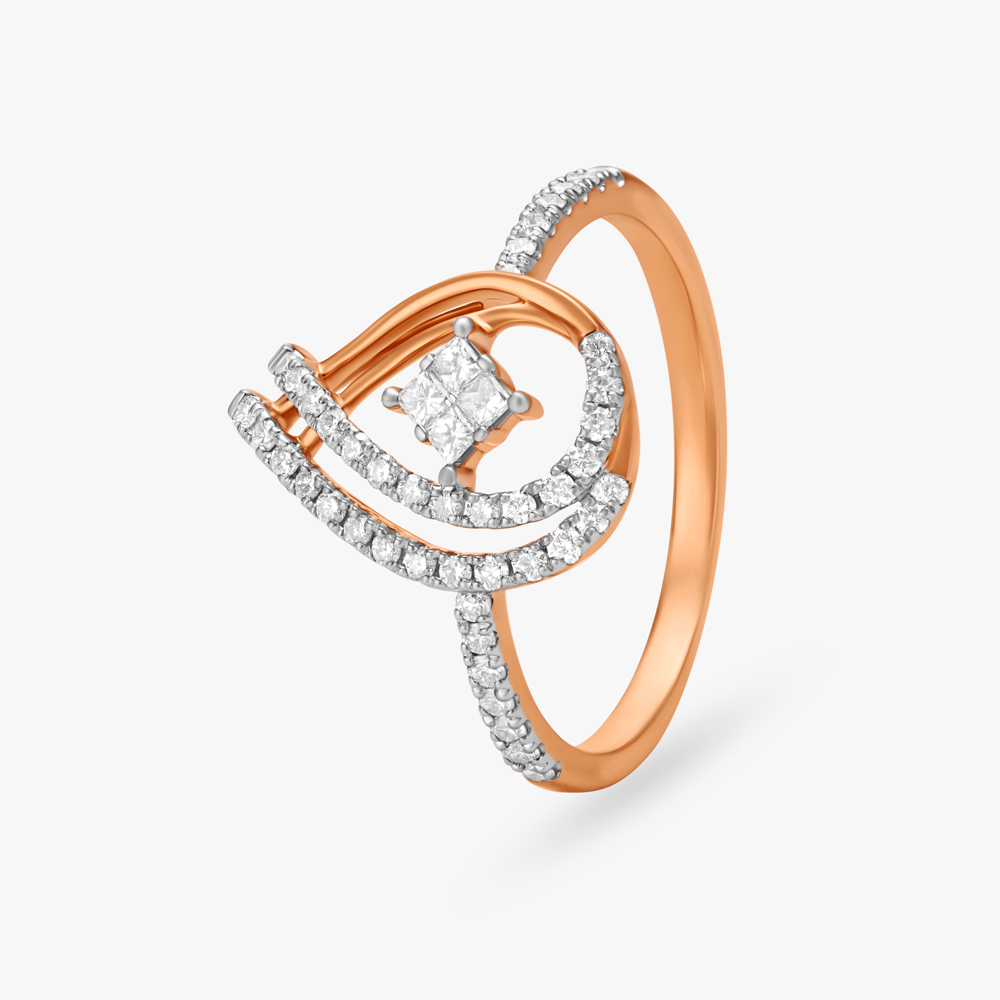 Enchanting Leafy Diamond Ring