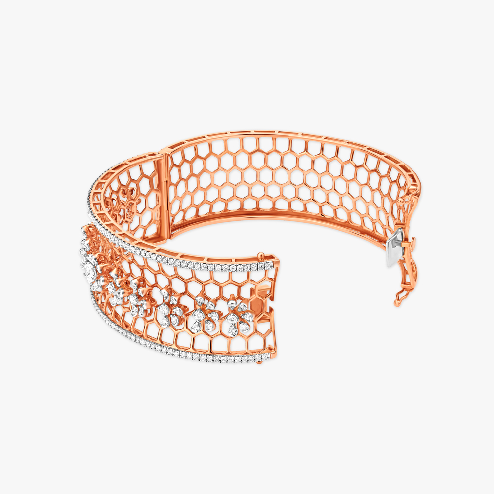 Splendid Broad Cuff Diamond Bangle