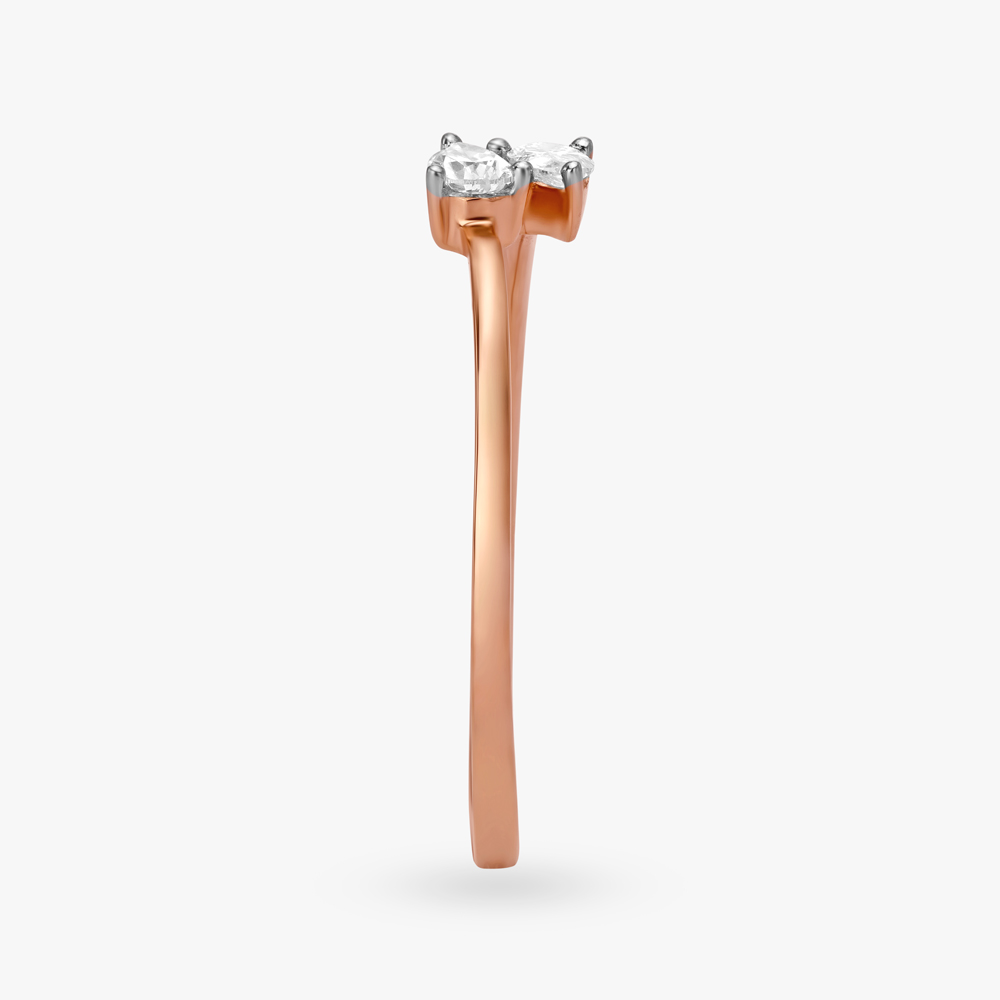 Dainty Overlap Diamond Ring