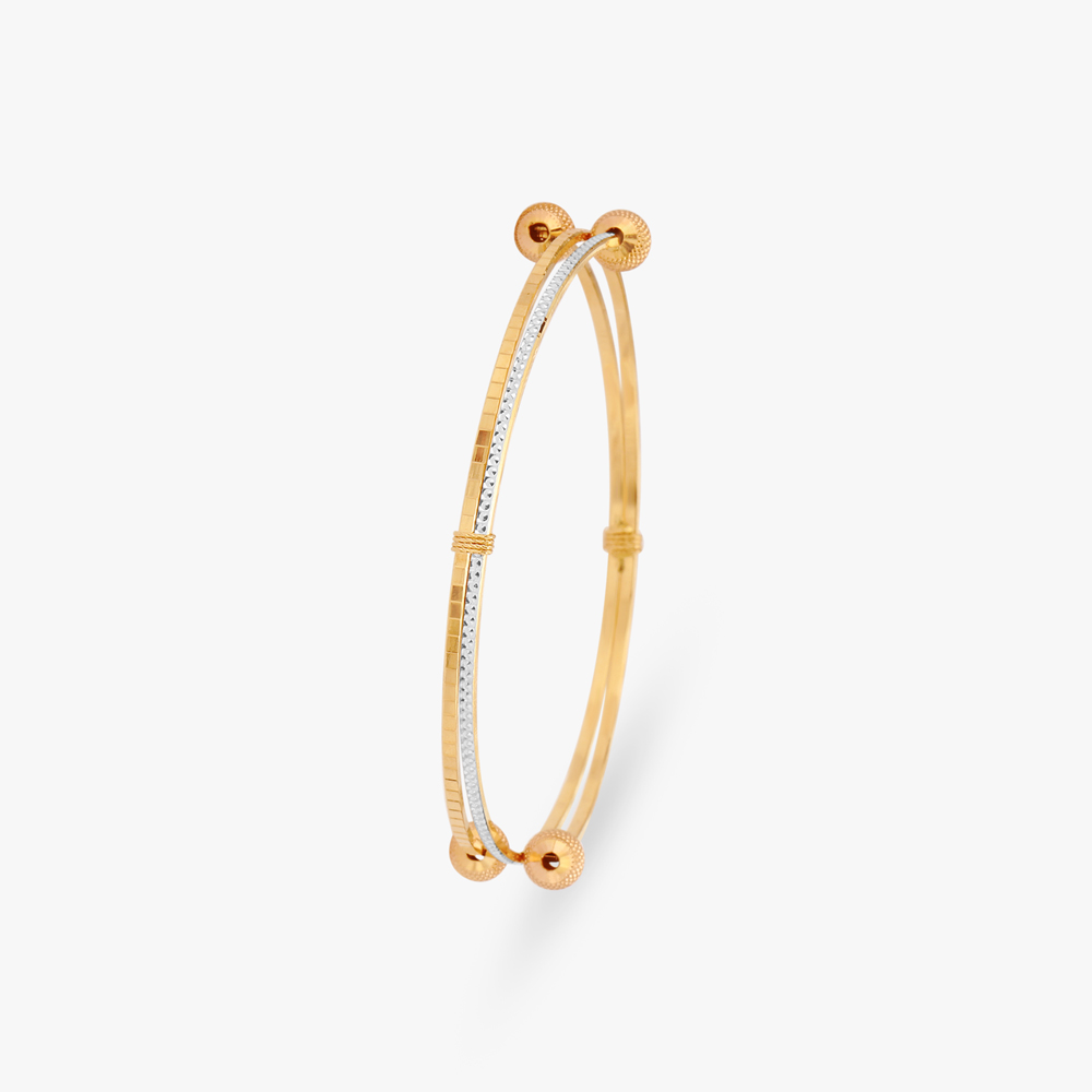 Asymmetry Chic Gold Bangle