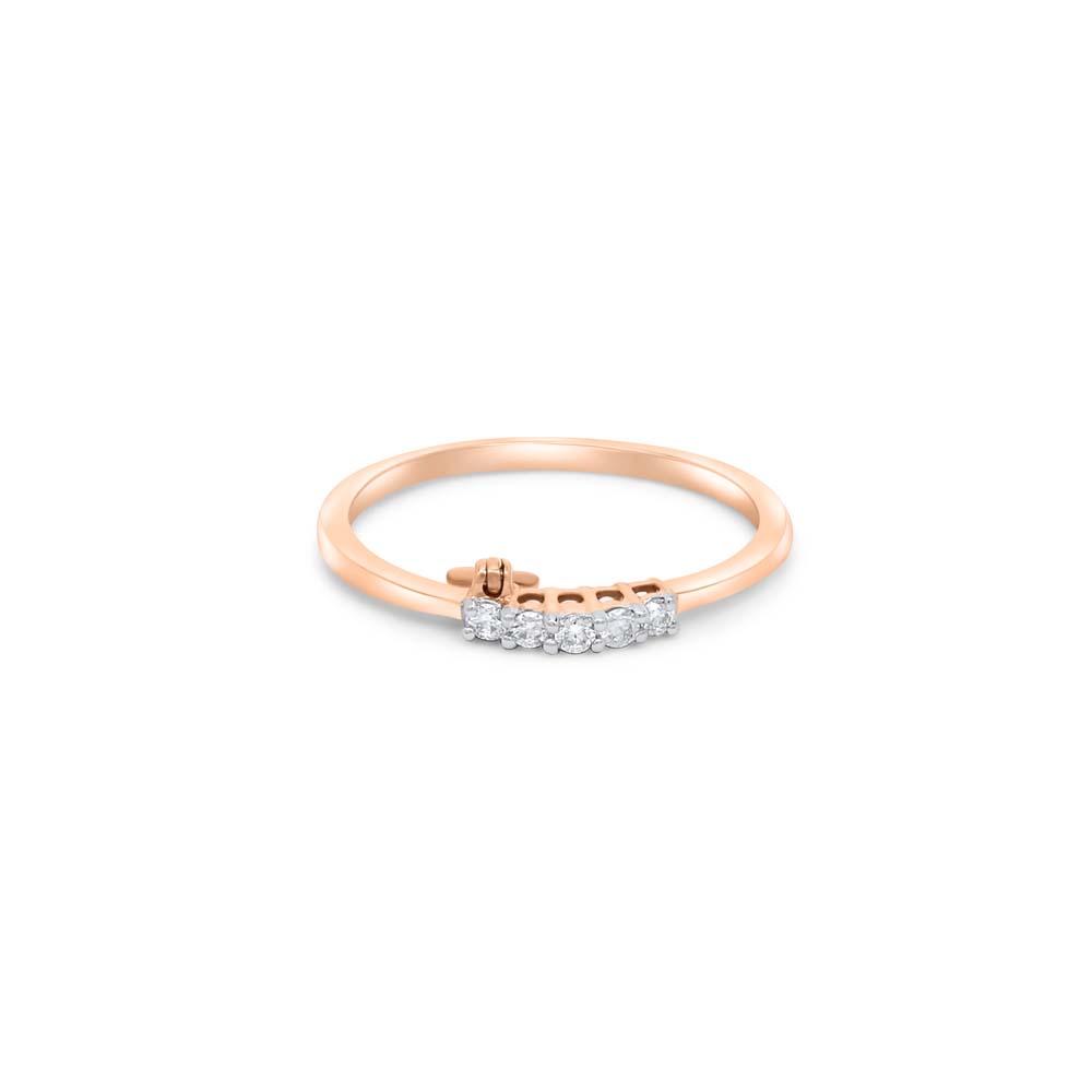 14KT Rose Gold Pretty Diamond Ring