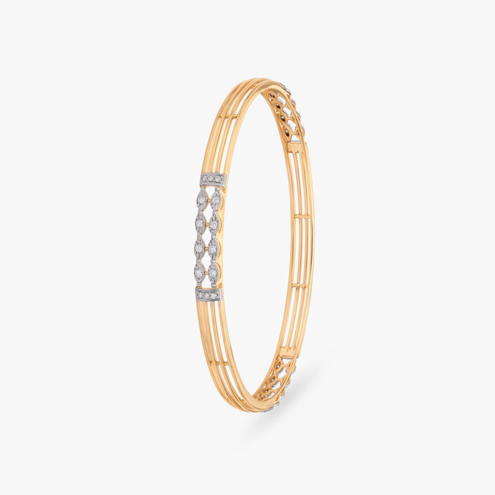 Fours A Band Diamond Bangle