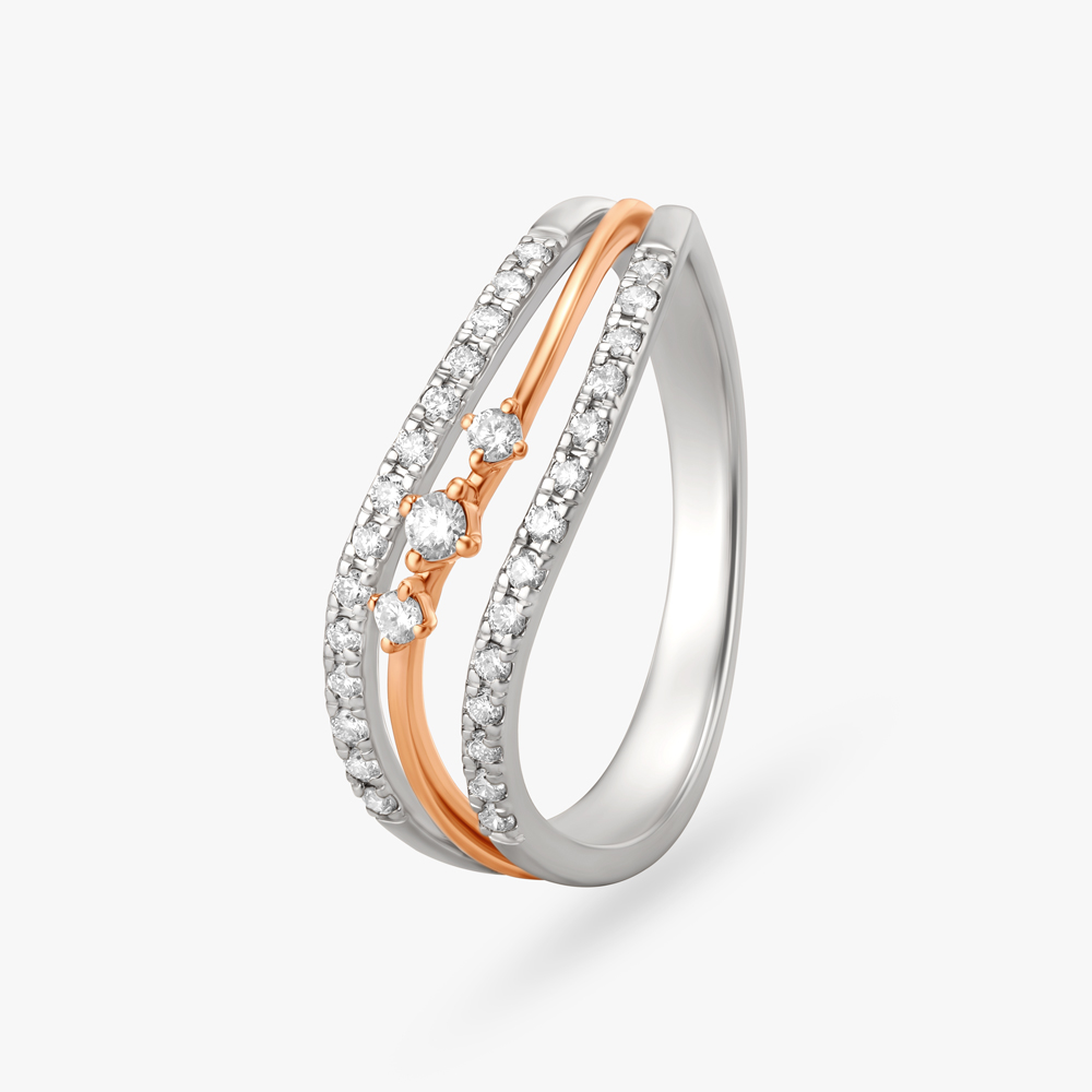 Quirky Swirling Diamond Ring