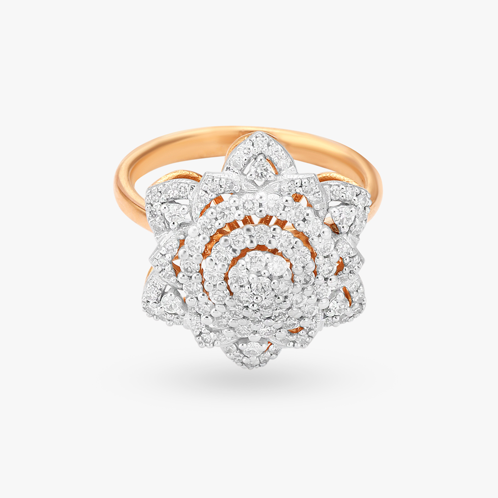 Blooming Diamond Finger Ring