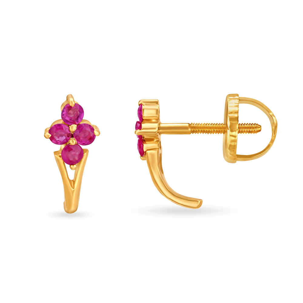 Striking Ruby Stud Earrings