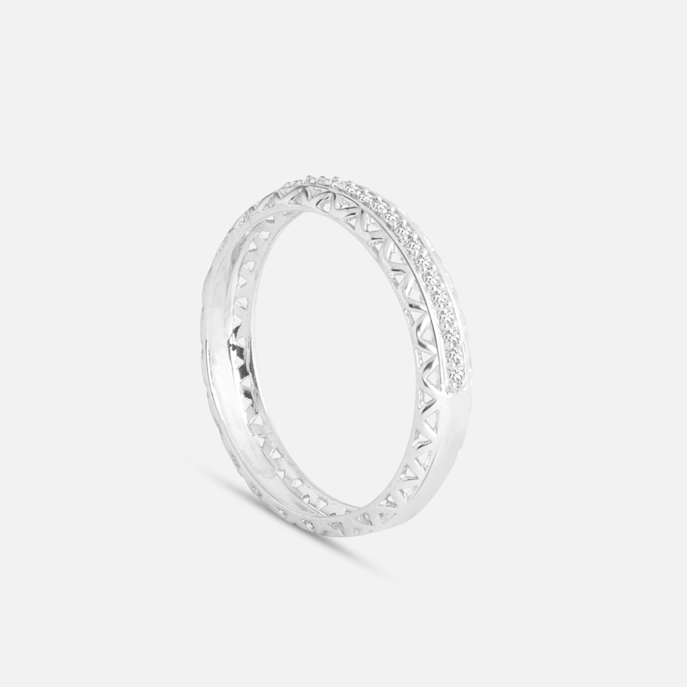 Classic Textured Silver Finger Ring