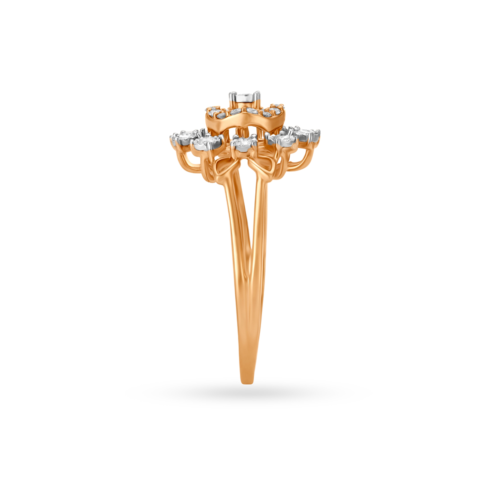 Stately Floral Finger Ring