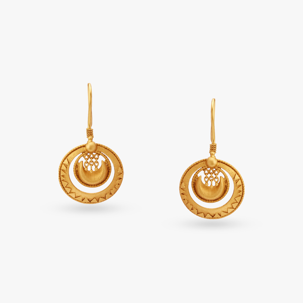 Textured Gold Hoop Earrings