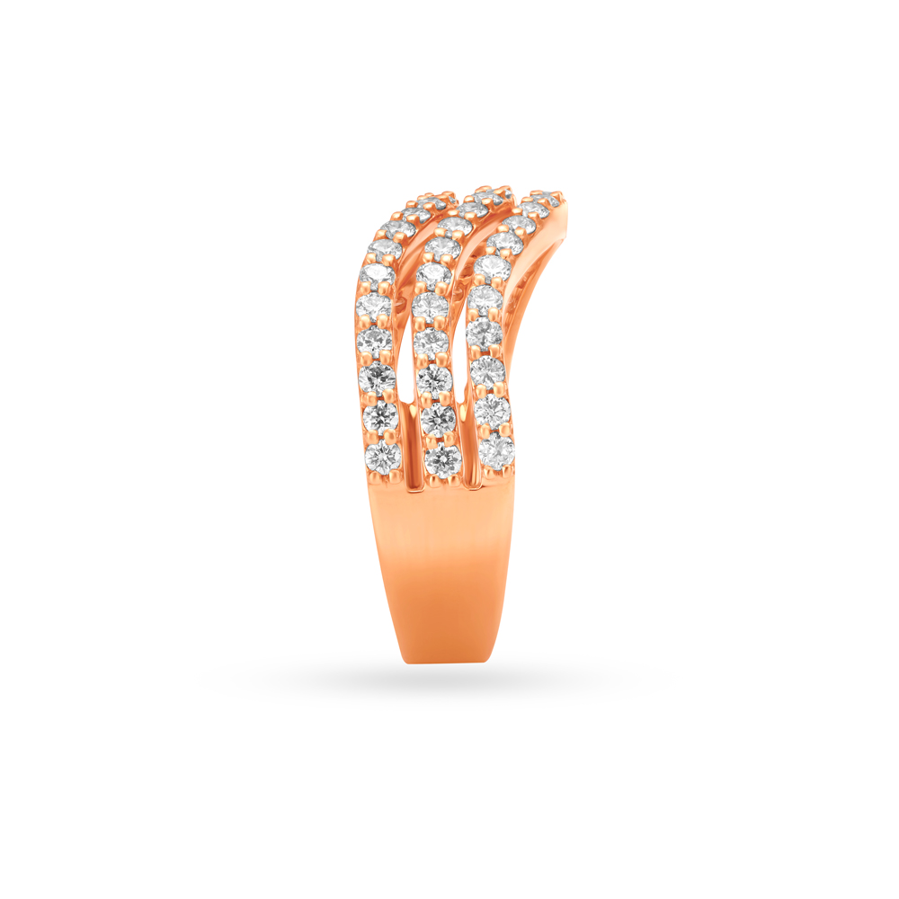 Layered Rose Gold Finger Band