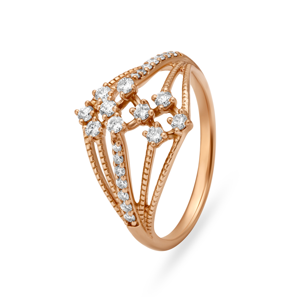 Timeless Dainty Diamond Ring in Rose Gold