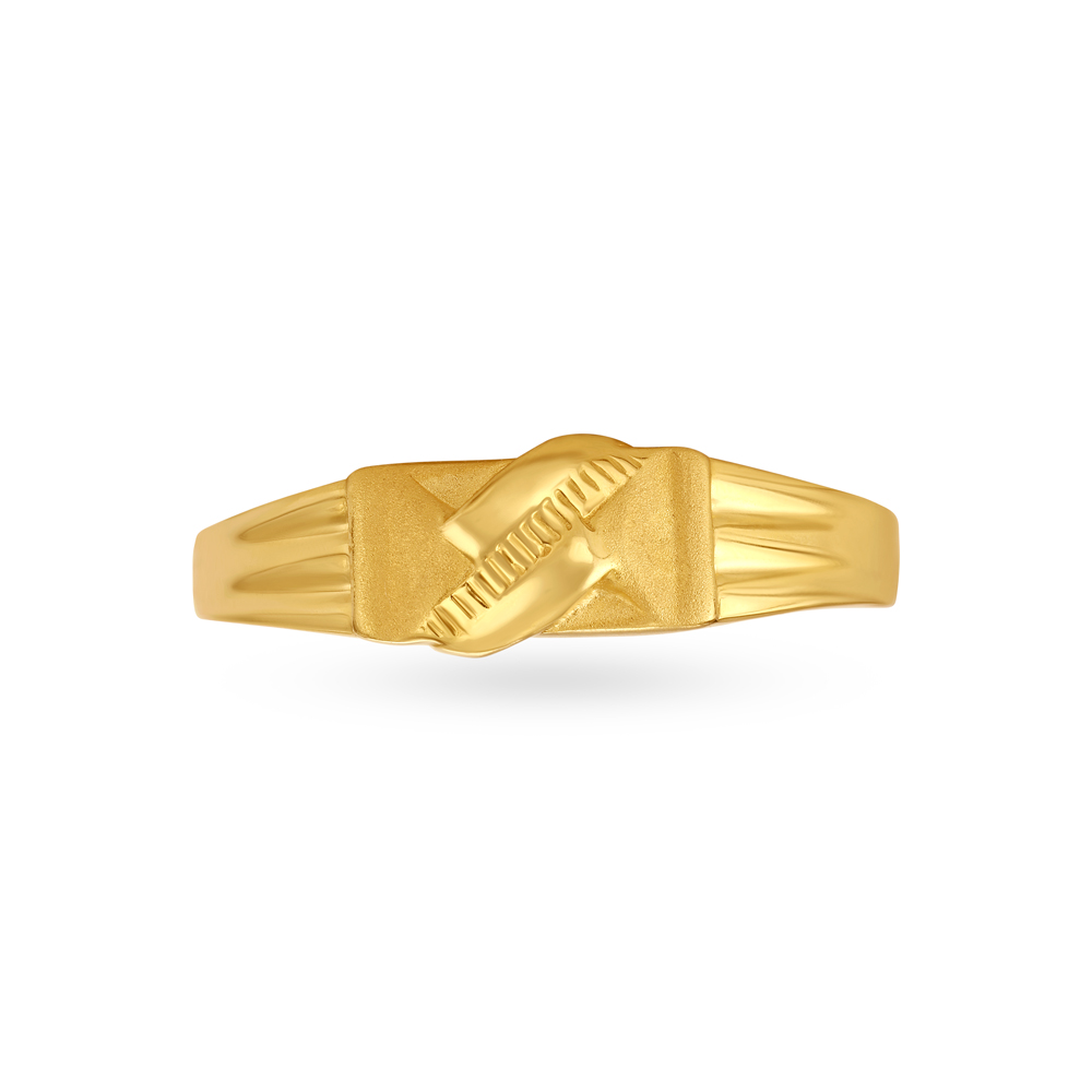 Graceful Abstract Gold Ring