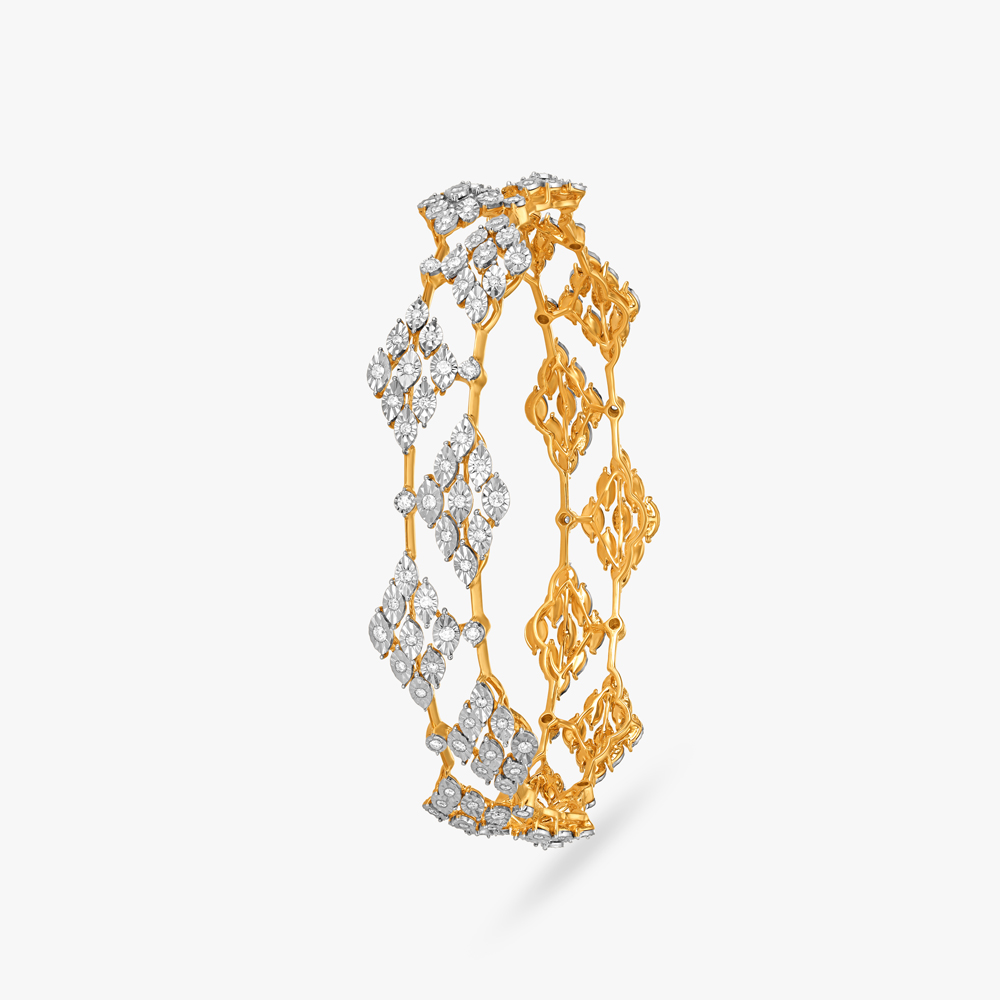 Geometric Radiance Diamond Bangle